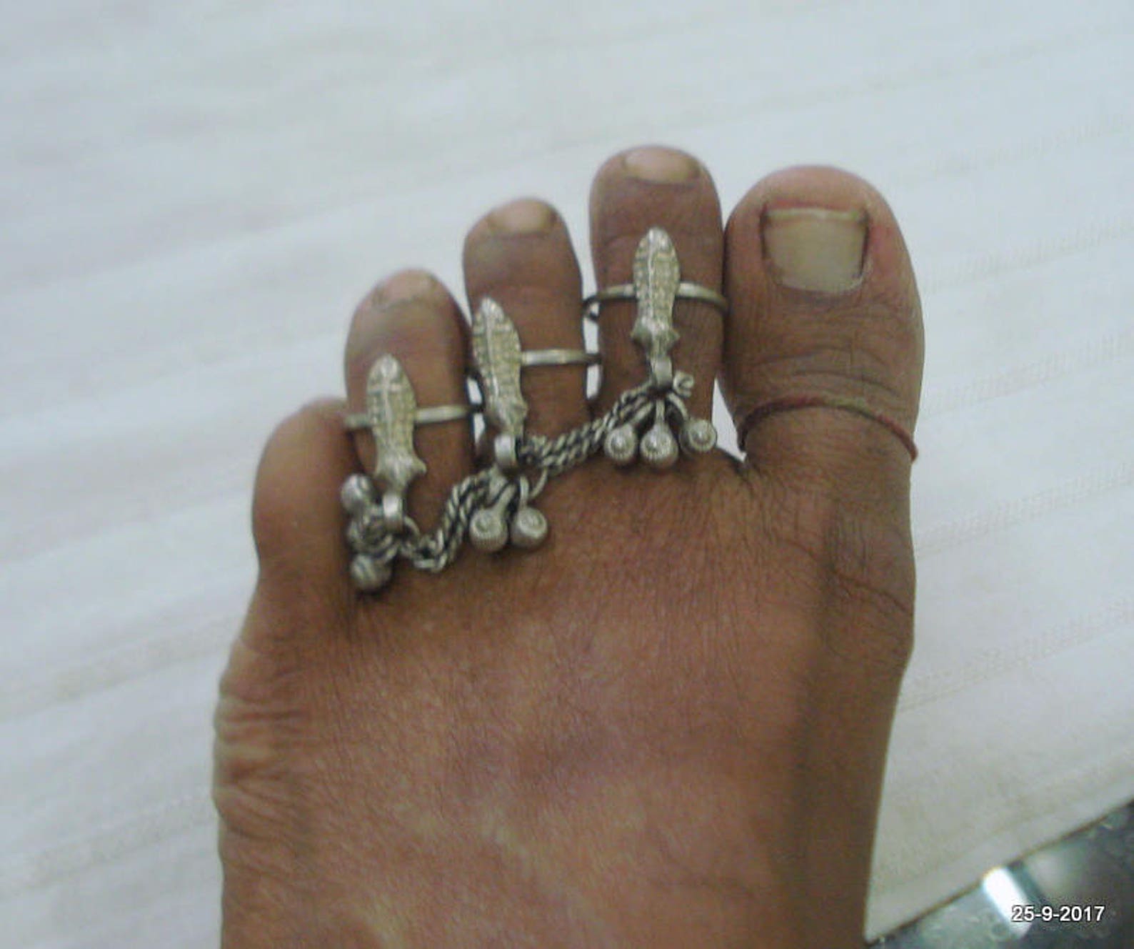 Vintage Antique Tribal Old Silver Toe Ring Pair Fish Deign | Etsy