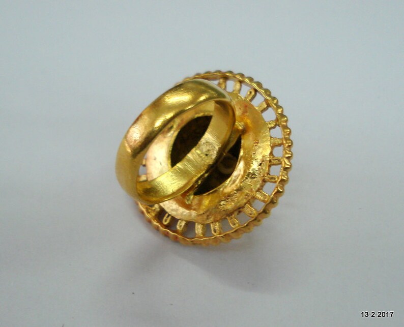 Vintage Antique Gold Vermeil Gold Gilded Ring Old Tribal | Etsy