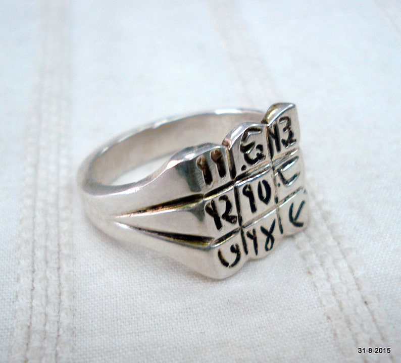 Sterling Silver Ring Venus Shukra Yantra Ring Good Luck Ring - Etsy