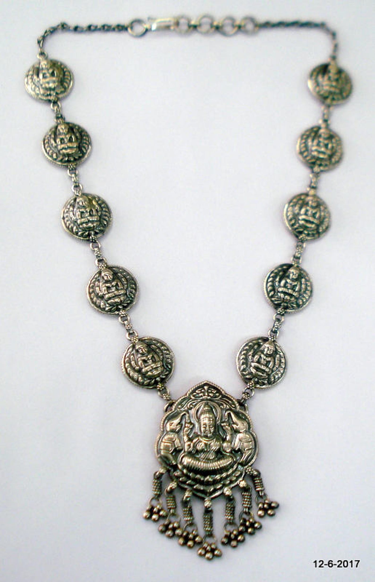 Traditional Design Sterling Silver Necklace Pendant Hindu | Etsy