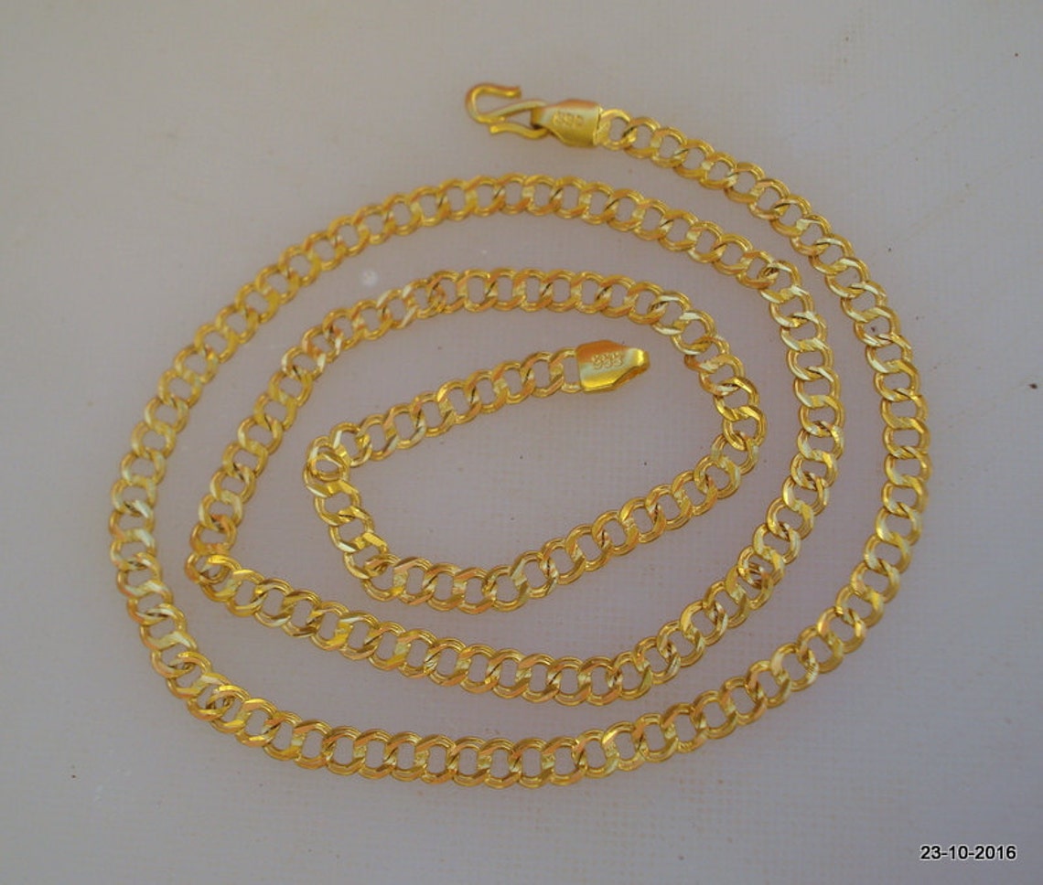 Traditional Design 20kt Gold Chain Necklace Handmade Gold - Etsy