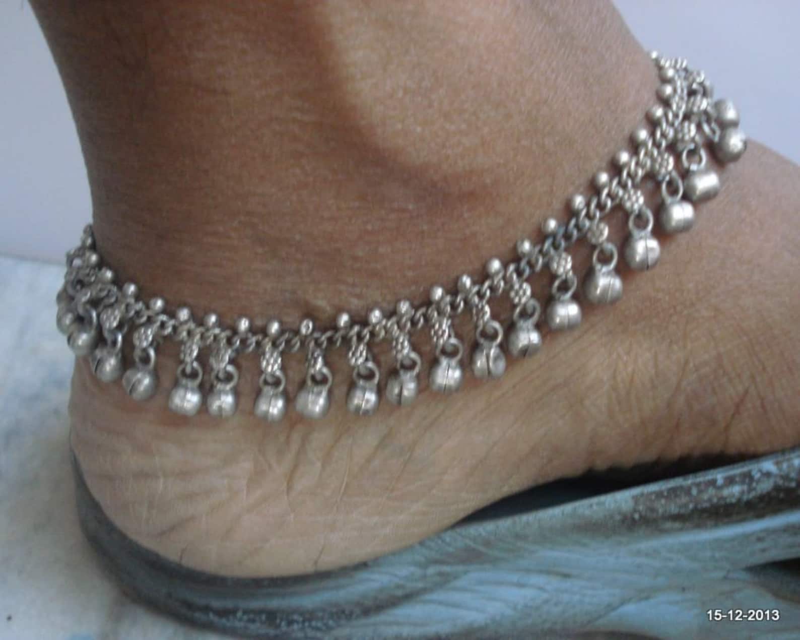 Vintage Antique Old Silver Anklet Feet Bracelet Ankle Chain - Etsy