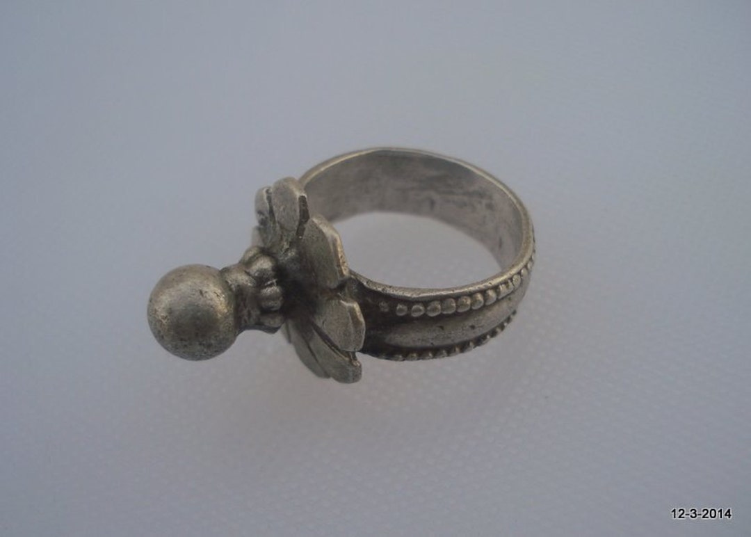 Vintage Antique Tribal Old Silver Ring Lingam Ring Handmade India - Etsy