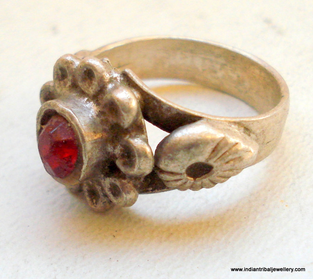 Vintage Antique Tribal Old Silver Ring Gypsy Hippie Rajasthan India - Etsy