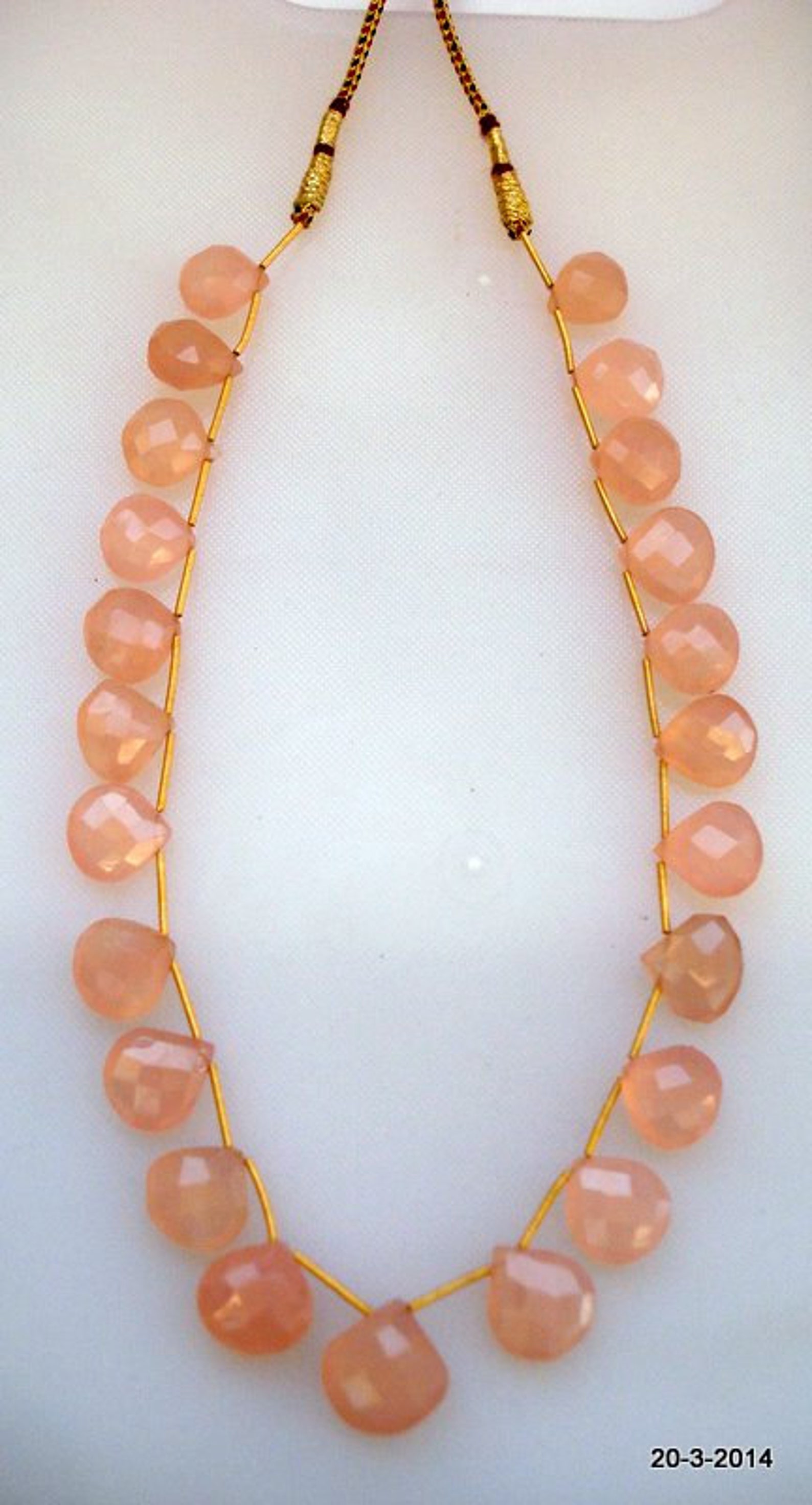 Rose Quartz Faceted Beads Drop Necklace Strand 1 Line - Etsy