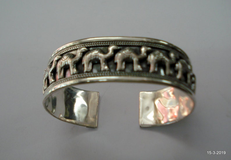 Ethnic Sterling Silver Bracelet Bangle Cuff Camel Design - Etsy