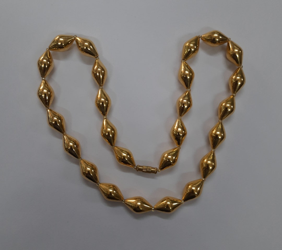22kt Gold Beads Mala Chain Handmade Gold Jewelry Necklace Bracelet ...