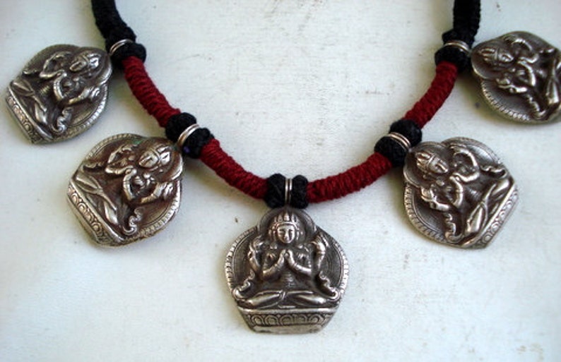 Sterling Silver Pendant Necklace Hindu God Vishnu Handmade - Etsy