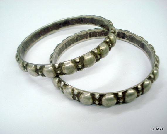 Vintage Bangle Antique Bangle Tribal Old Silver Bangl… - Gem
