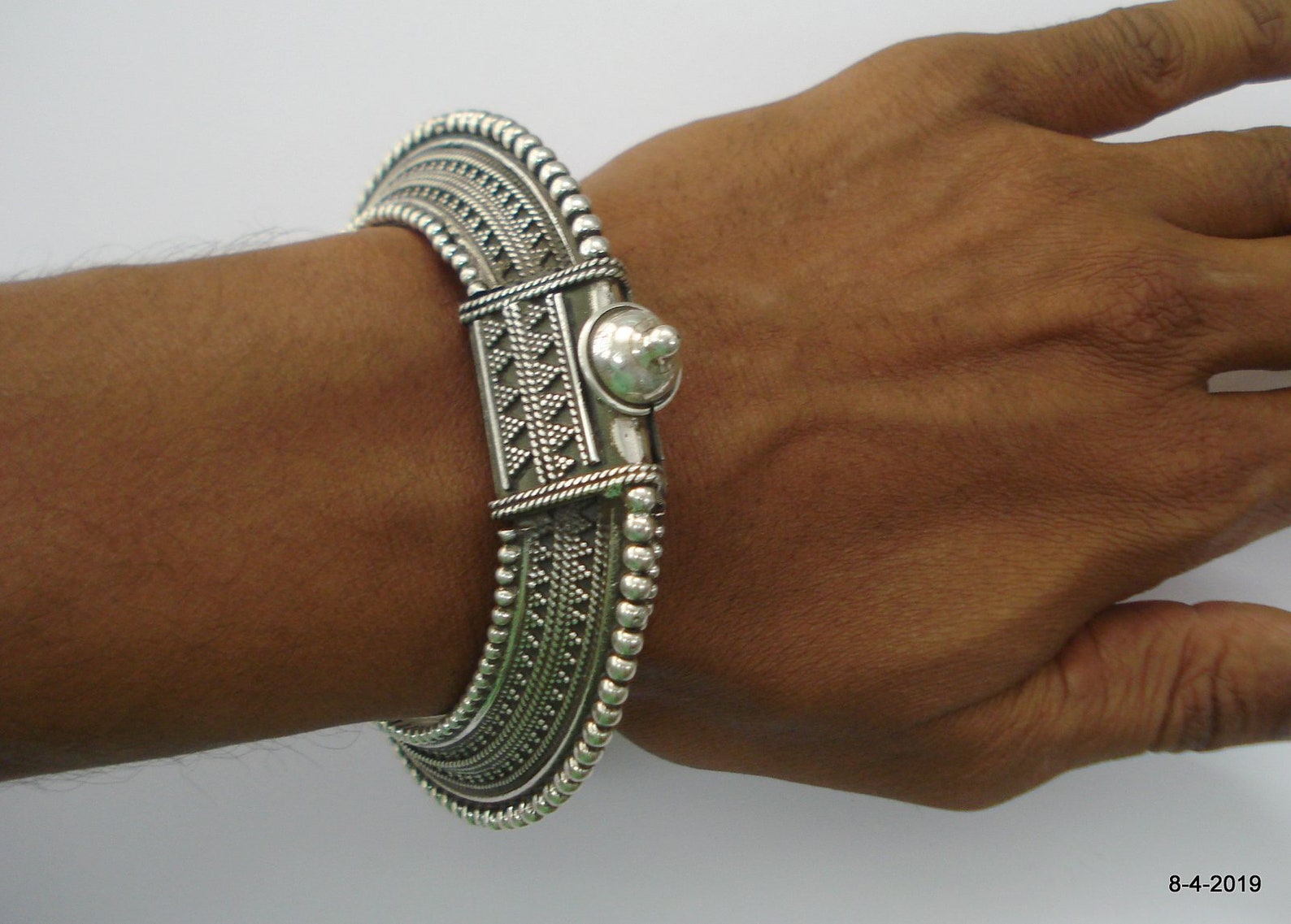 Traditional Design Sterling Silver Bangle Bracelet Cuff Handmade ...