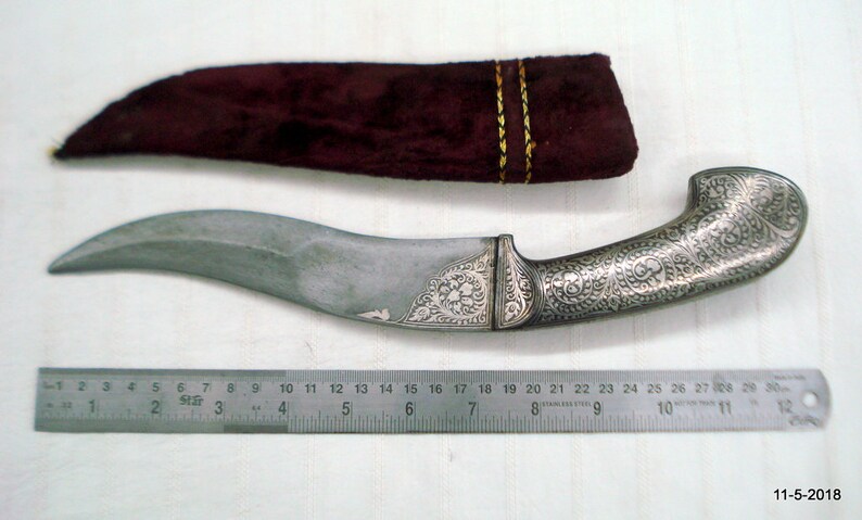 Vinatge Knife Damascus Steel Blade Knife Dagger Katar Handmade - Etsy