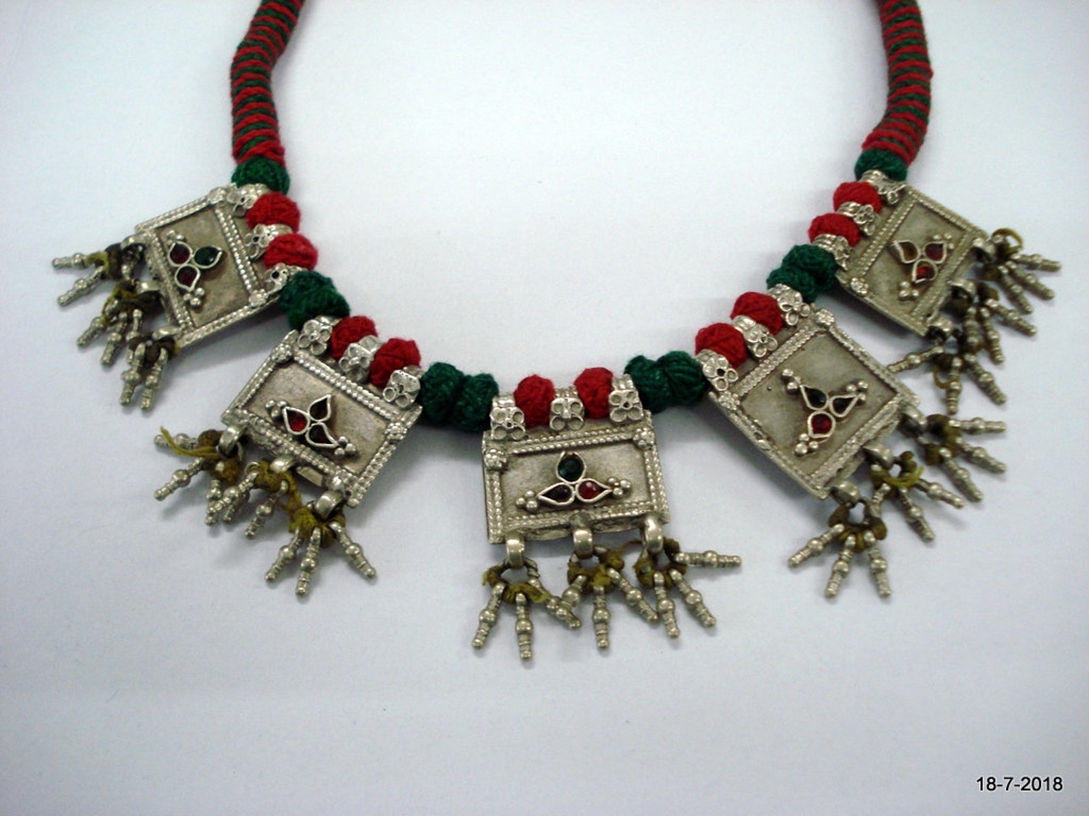 Vintage Antique Tribal Old Silver Necklace Choker Pendant Traditional ...