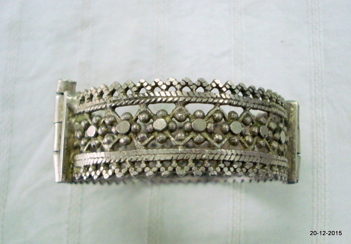 Rare Vintage Antique Tribal Old Silver Bracelet Bangle - Etsy
