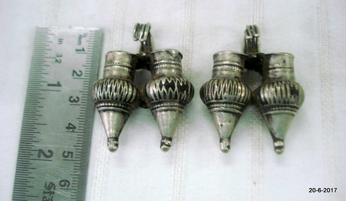 Vintage Ear Plug Antique Tribal Old Silver Ear Plug Earrings ...