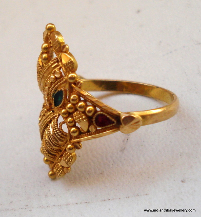 Vintage Antique Tribal Old 20k Gold Ring Handmade Jewelry - Etsy