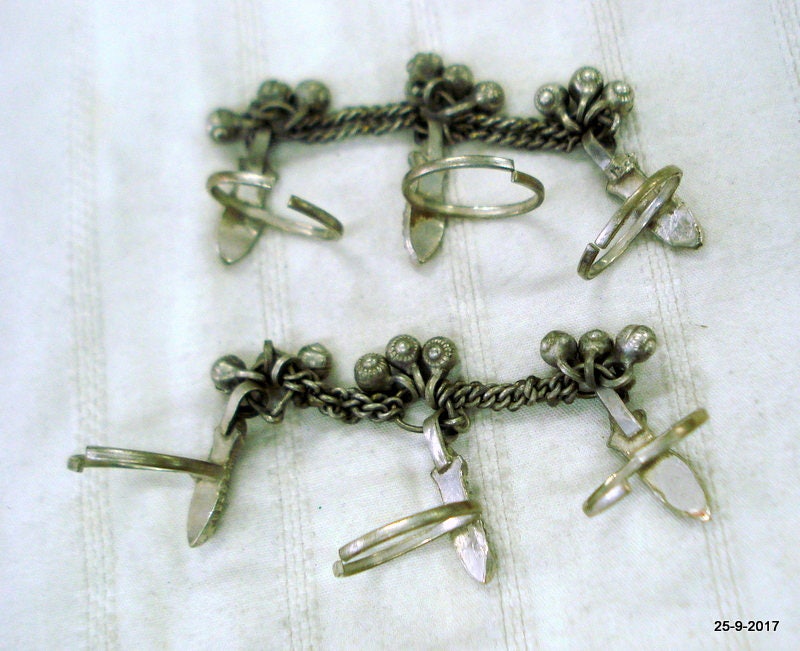 Vintage Antique Tribal Old Silver Toe Ring Pair Fish Deign - Etsy