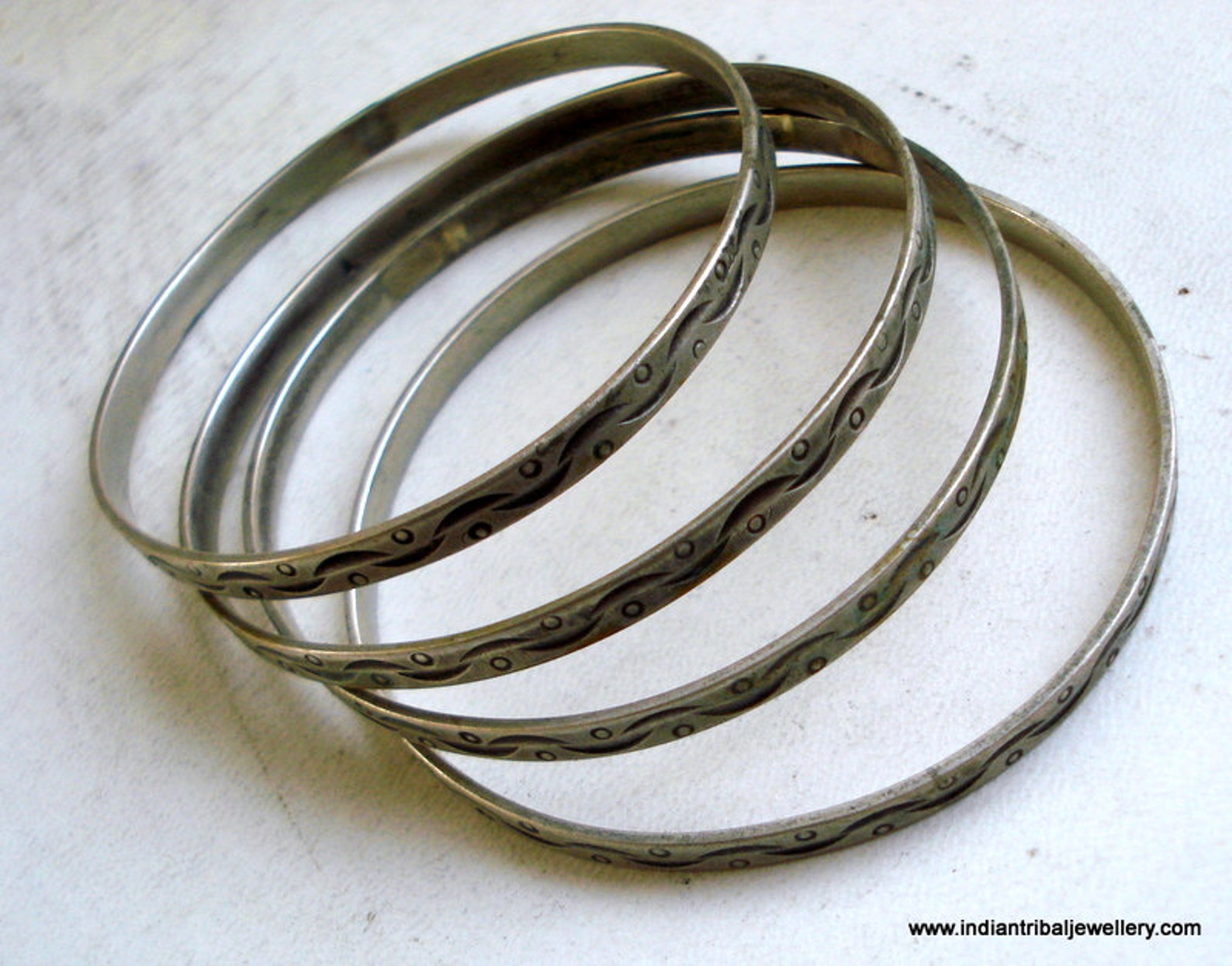 Vintage Antique Tribal Old Silver Bangles Bracelet Chudiyan - Etsy