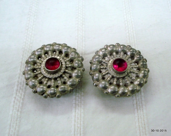 Vintage Antique Tribal Old Silver Ear Plug Earrings Belly | Etsy