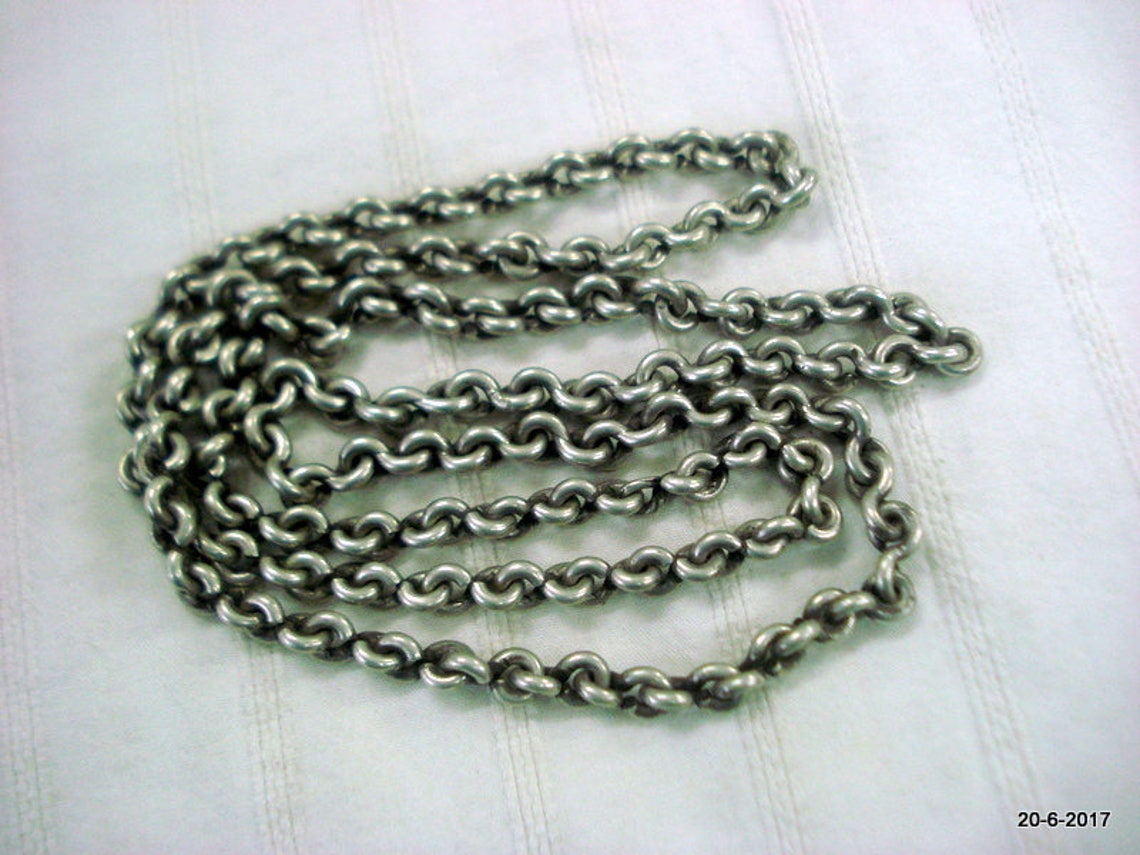Vintage Antique Tribal Old Silver Chain Necklace Traditional - Etsy