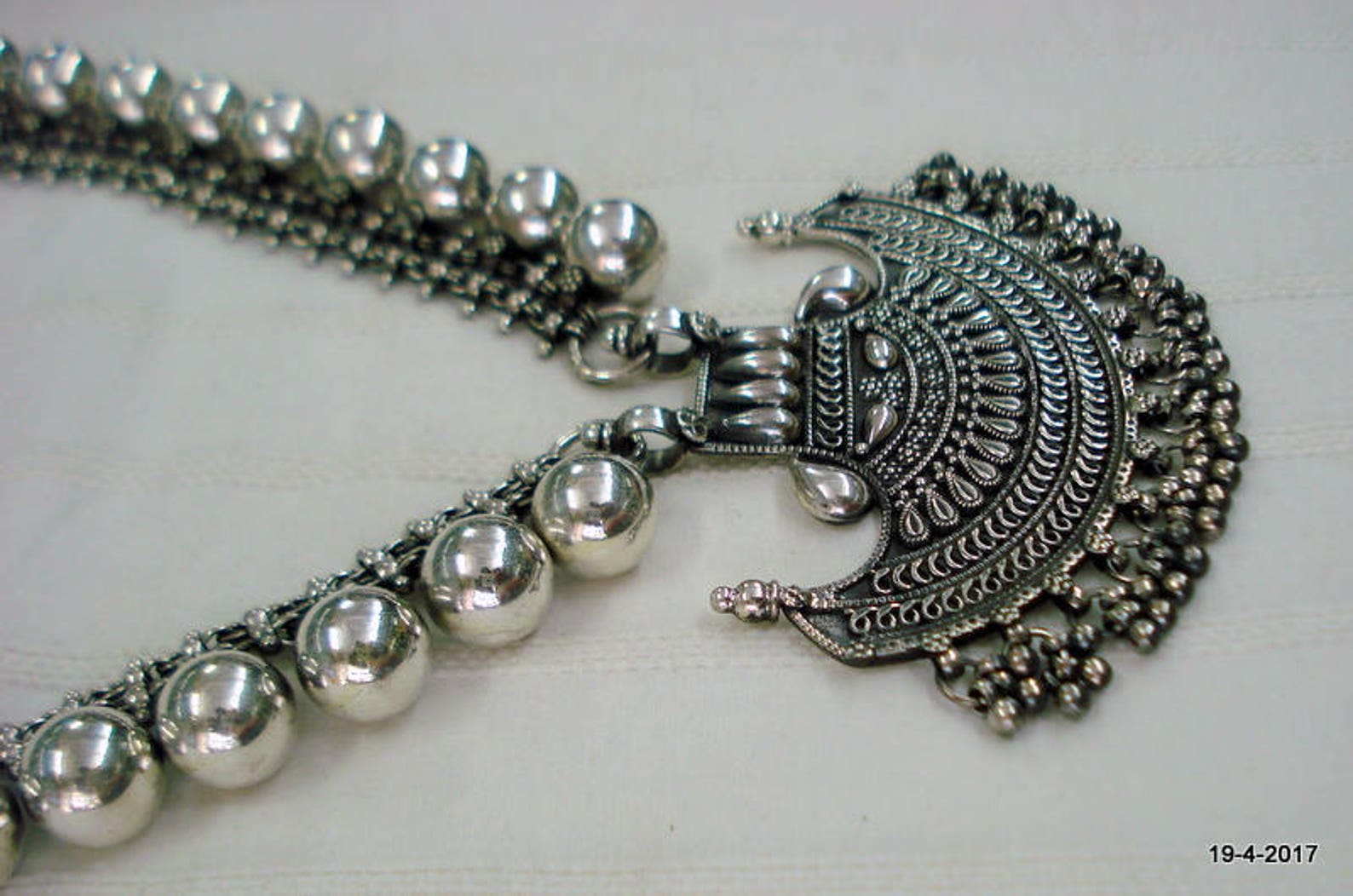 Traditional Design Sterling Silver Necklace Handmade Tribal Jewellery ...