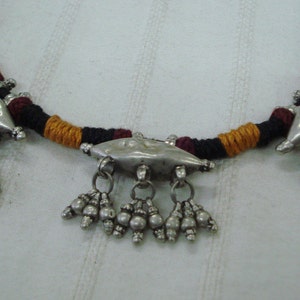 Vintage Antique Ethnic Tribal Old Silver Taviz Amulet Pendant Necklace ...