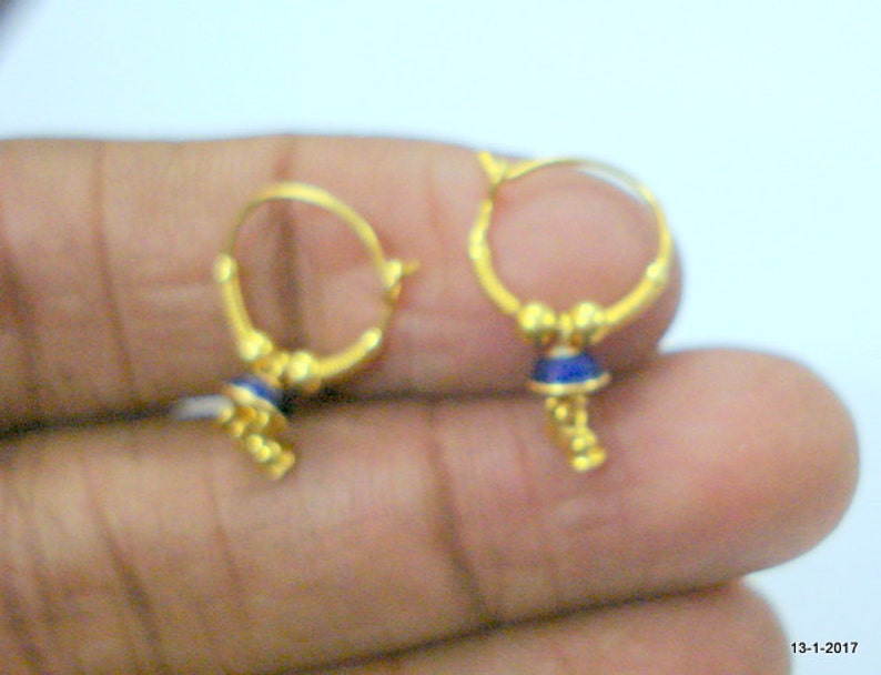 Traditional Design 18kt Gold Earrings Hoop Upper Ear Earrings - Etsy