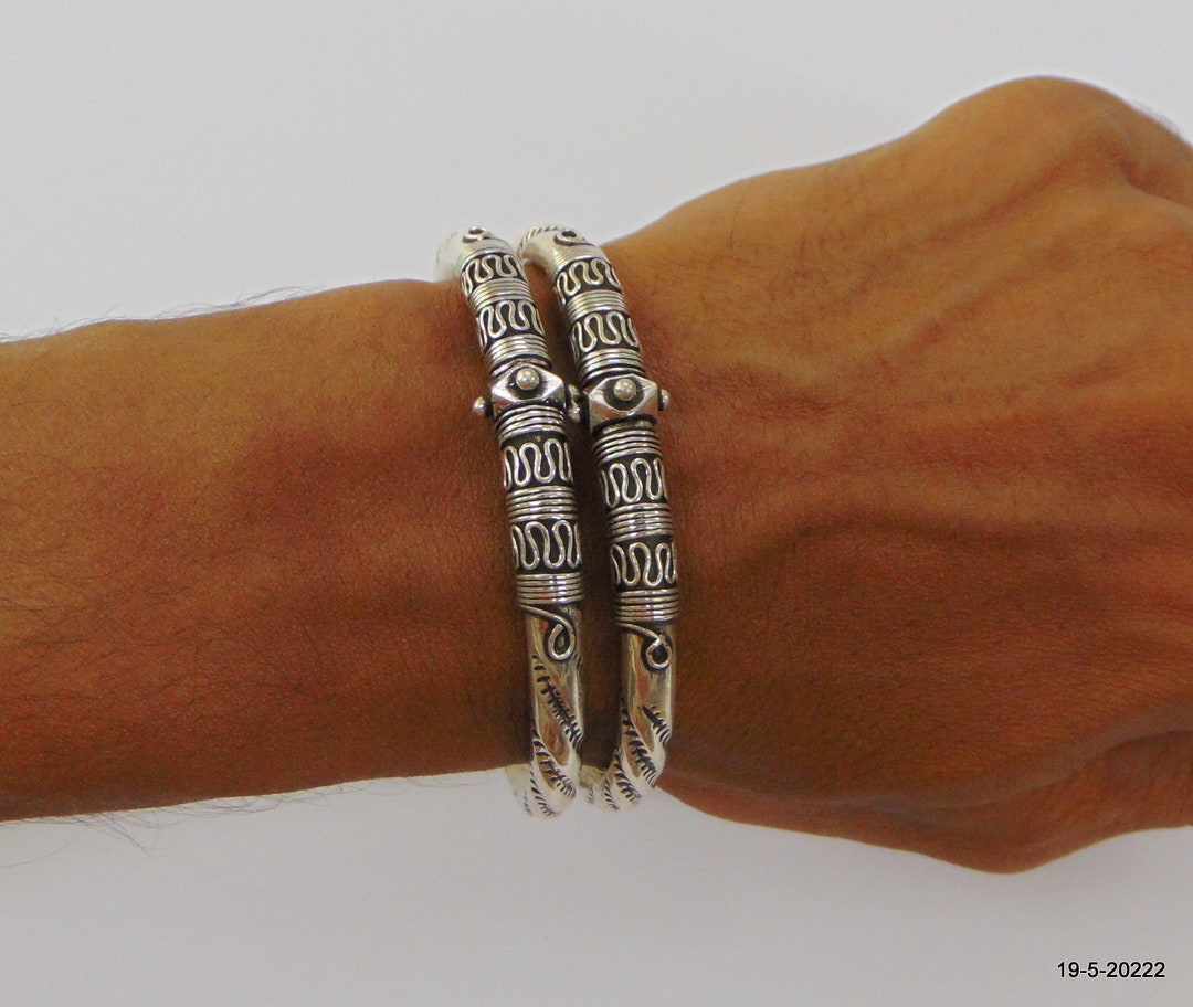 Traditional Design Sterling Silver Bangle Bracelet Cuff Handmade ...