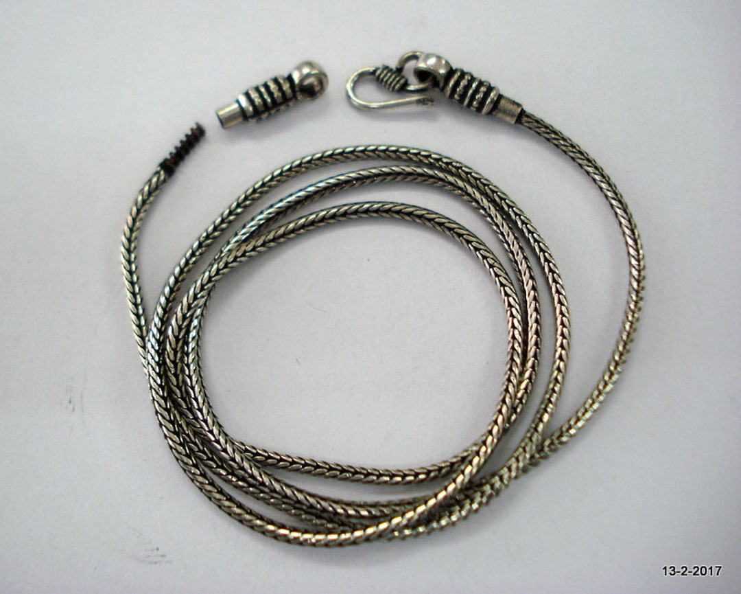 Traditional Design Sterling Silver Chain Necklace Handmade Chain ...
