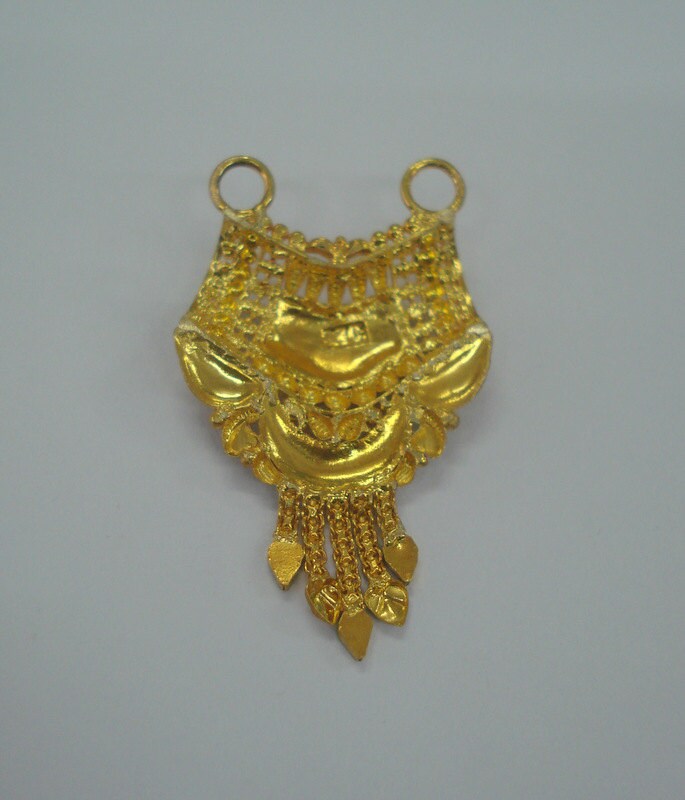 20kt Gold Pendant Necklace Handmade Gold Jewellery Rajasthan - Etsy