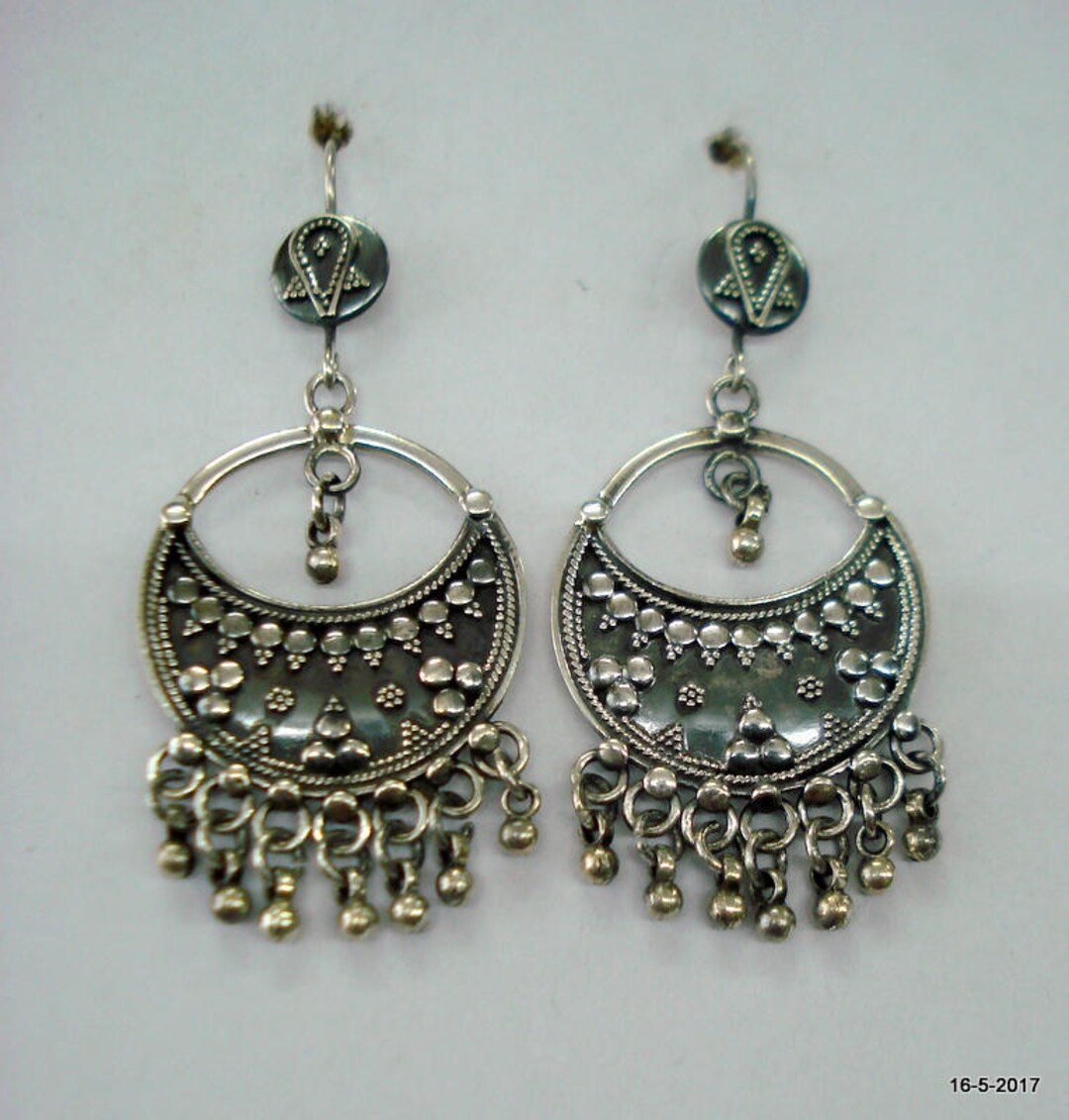 Traditional Design Sterling Silver Earrings Ethnic Handmade Earrings - Etsy