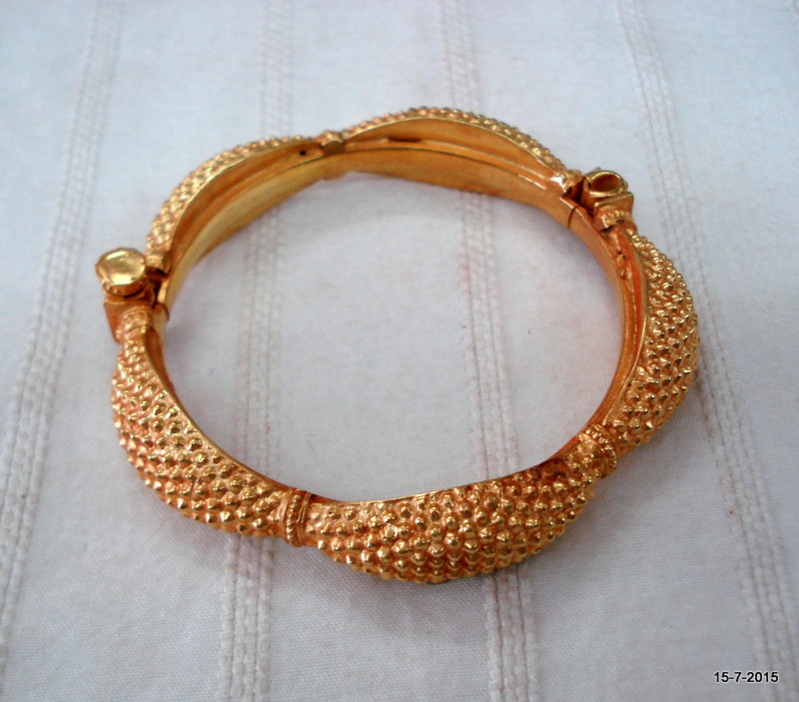 Antique Gold Gilded Silver Bracelet Bangle Vintage Gold - Etsy