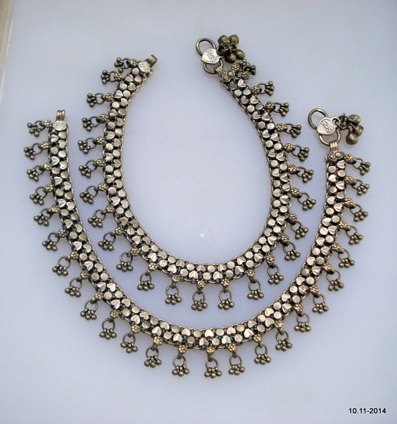 Vintage Antique Tribal Old Silver Anklet Feet Bracelet Ankle - Etsy