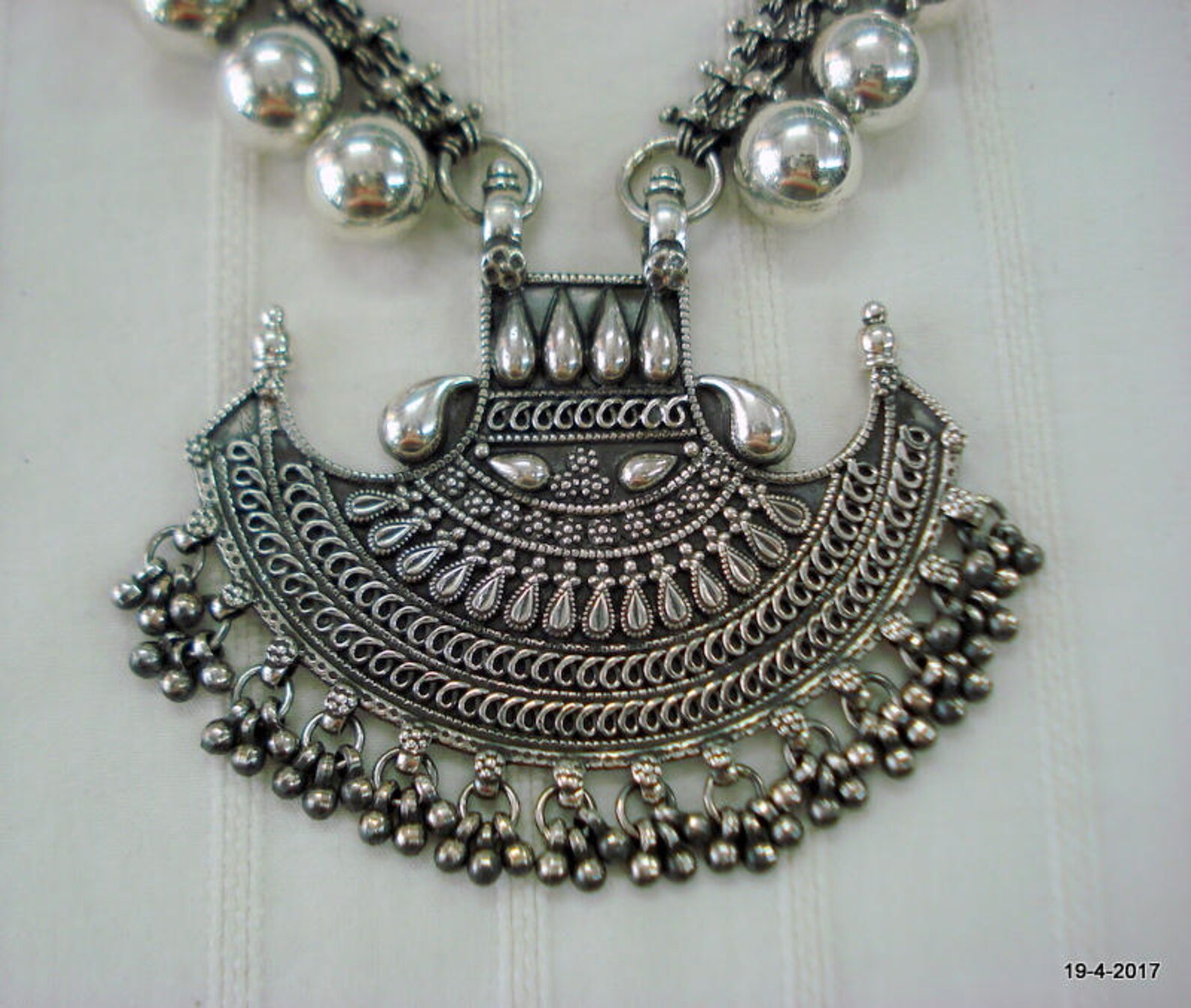 Traditional Design Sterling Silver Necklace Handmade Tribal Jewellery ...