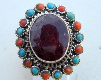 14 K Solid Gold Diamond Gemstone Ring Rajasthan India - Etsy