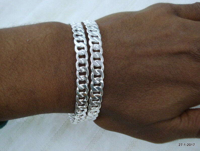 Ethnic Sterling Silver Bangle Bracelet Chudiyan 2pc Handmade - Etsy