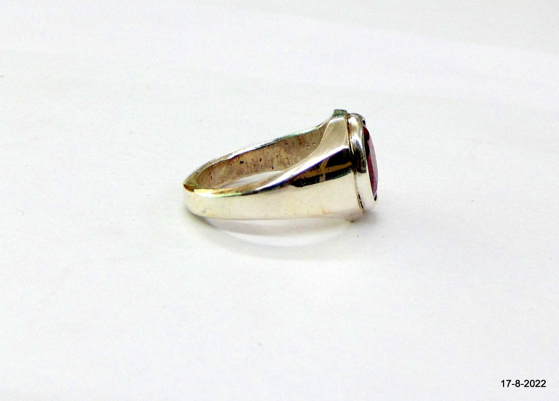 Sterling Silver Ring Ruby Gemstone Ring Handmade Jewelry From - Etsy