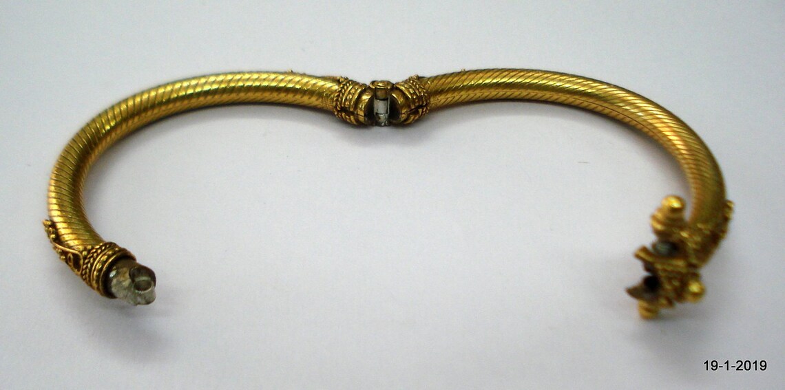 Sterling Silver Gold Vermeil Gold Gilded Bangle Bracelet Gold | Etsy