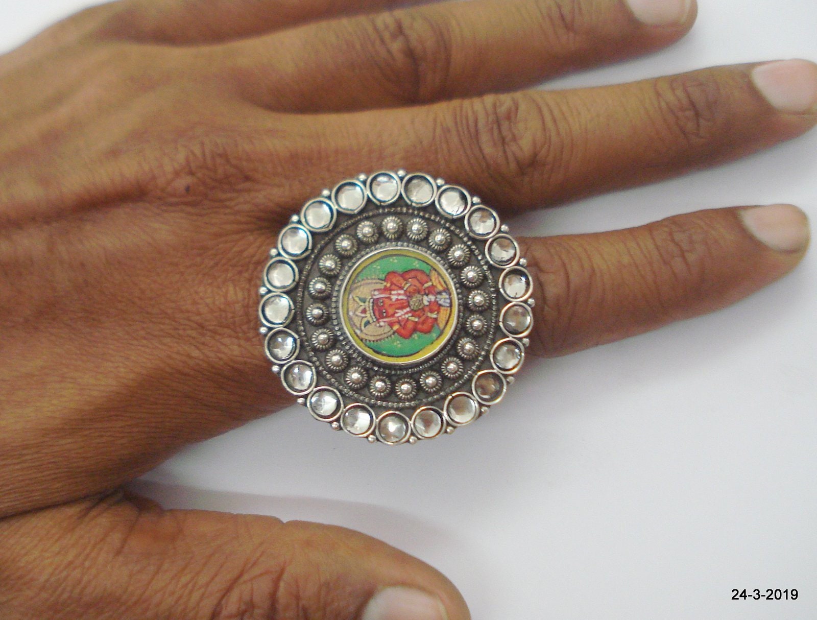 Ethnic Sterling Silver Ring Cocktail Ring Hindu God Ganesha | Etsy