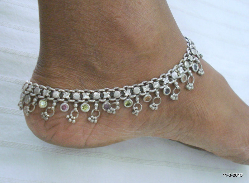 Vintage Antique Tribal Old Silver ANKLET Feet Bracelet Ankle - Etsy
