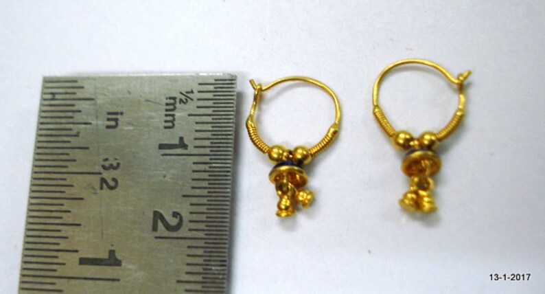 Traditional Design 18kt Gold Earrings Hoop Upper Ear Earrings - Etsy
