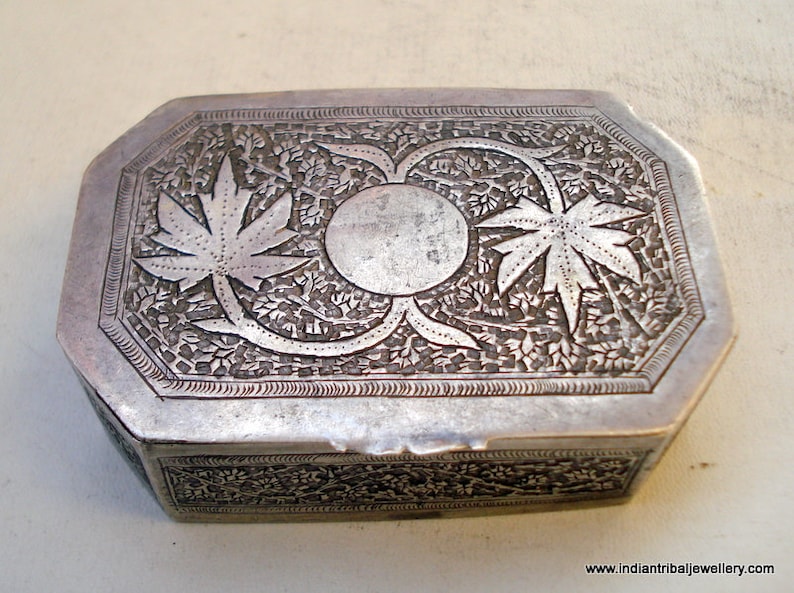 Vintage Antique Collectible Old Silver Box Rajasthan India Handmade - Etsy