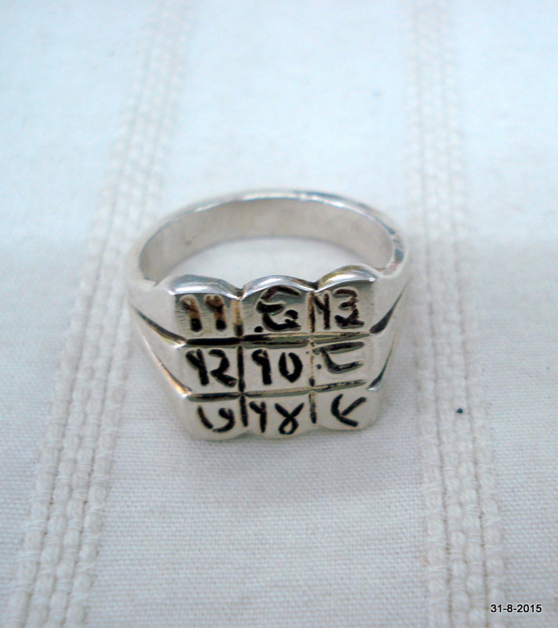 Sterling Silver Ring Venus Shukra Yantra Ring Good Luck Ring - Etsy