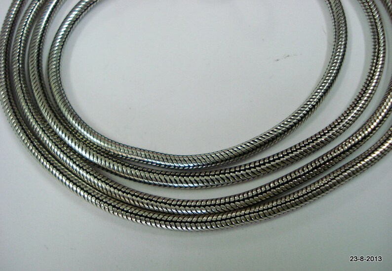 Traditional Design Sterling Silver Rope Chain Necklace Snake - Etsy