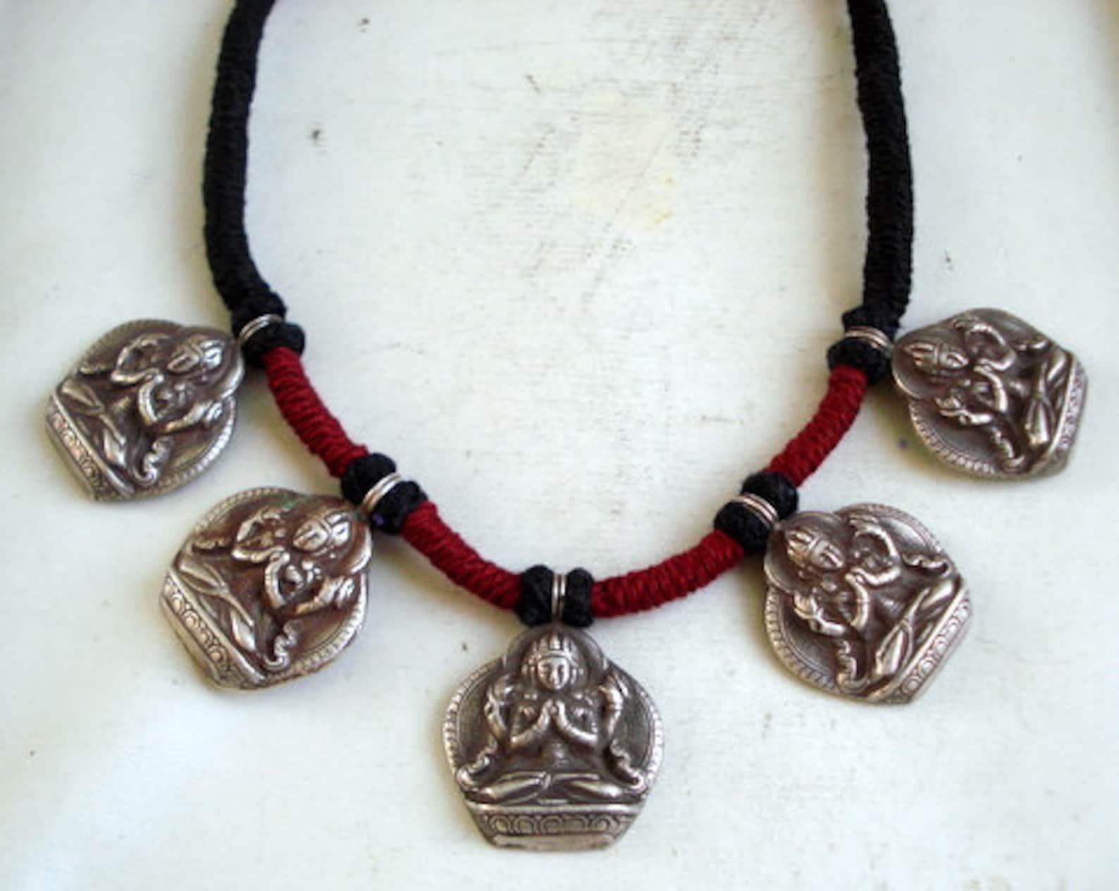 Sterling silver pendant necklace hindu god vishnu handmade | Etsy