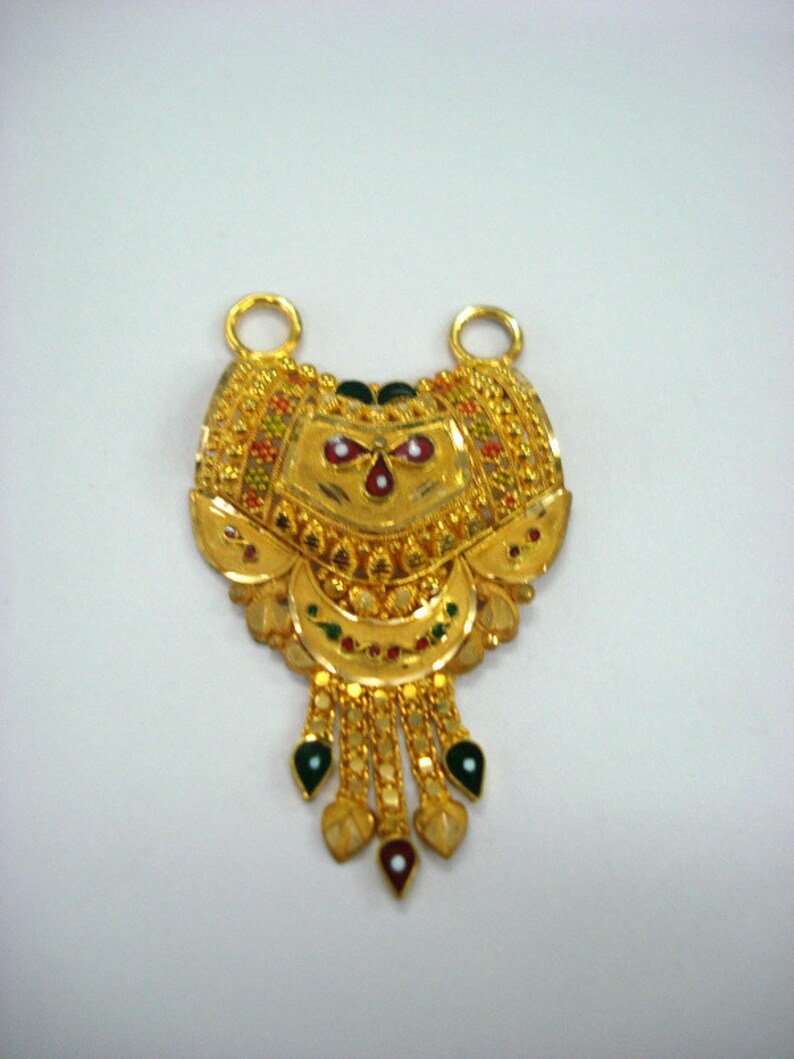 20kt Gold Pendant Necklace Handmade Gold Jewellery Rajasthan - Etsy