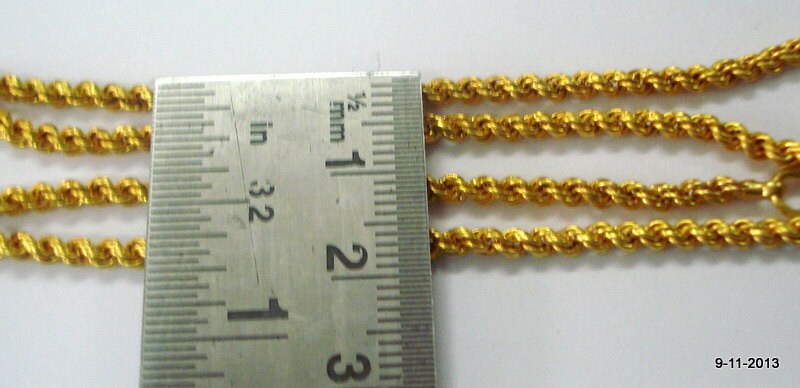 Ethnic 20k Gold Chain Necklace From Rajasthan India - Etsy