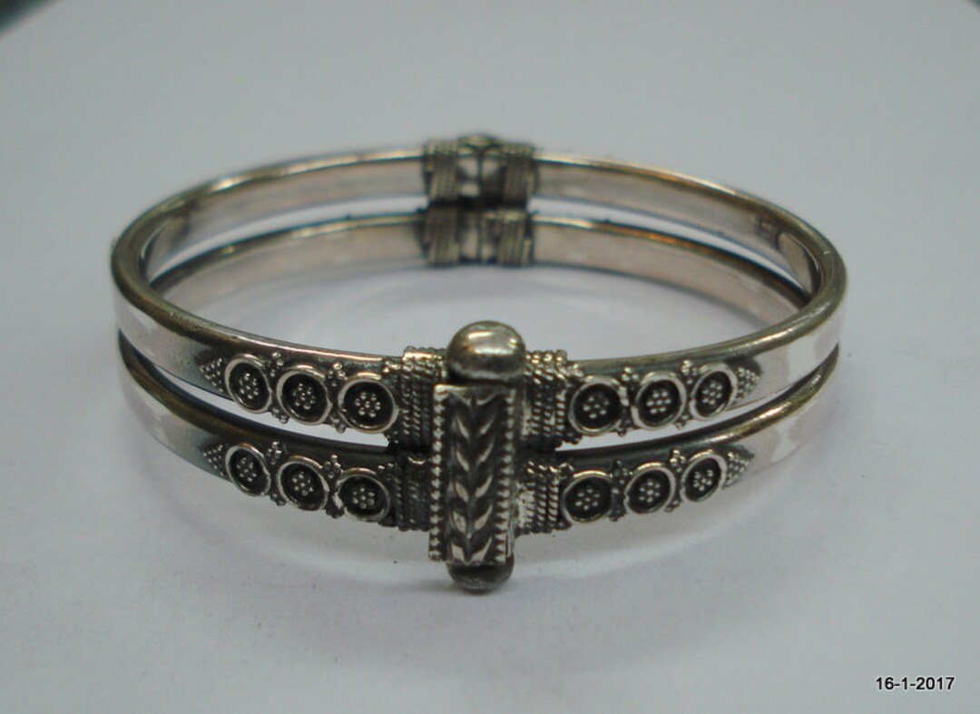Traditional Design Sterling Silver Bangle Bracelet Cuff Handmade ...