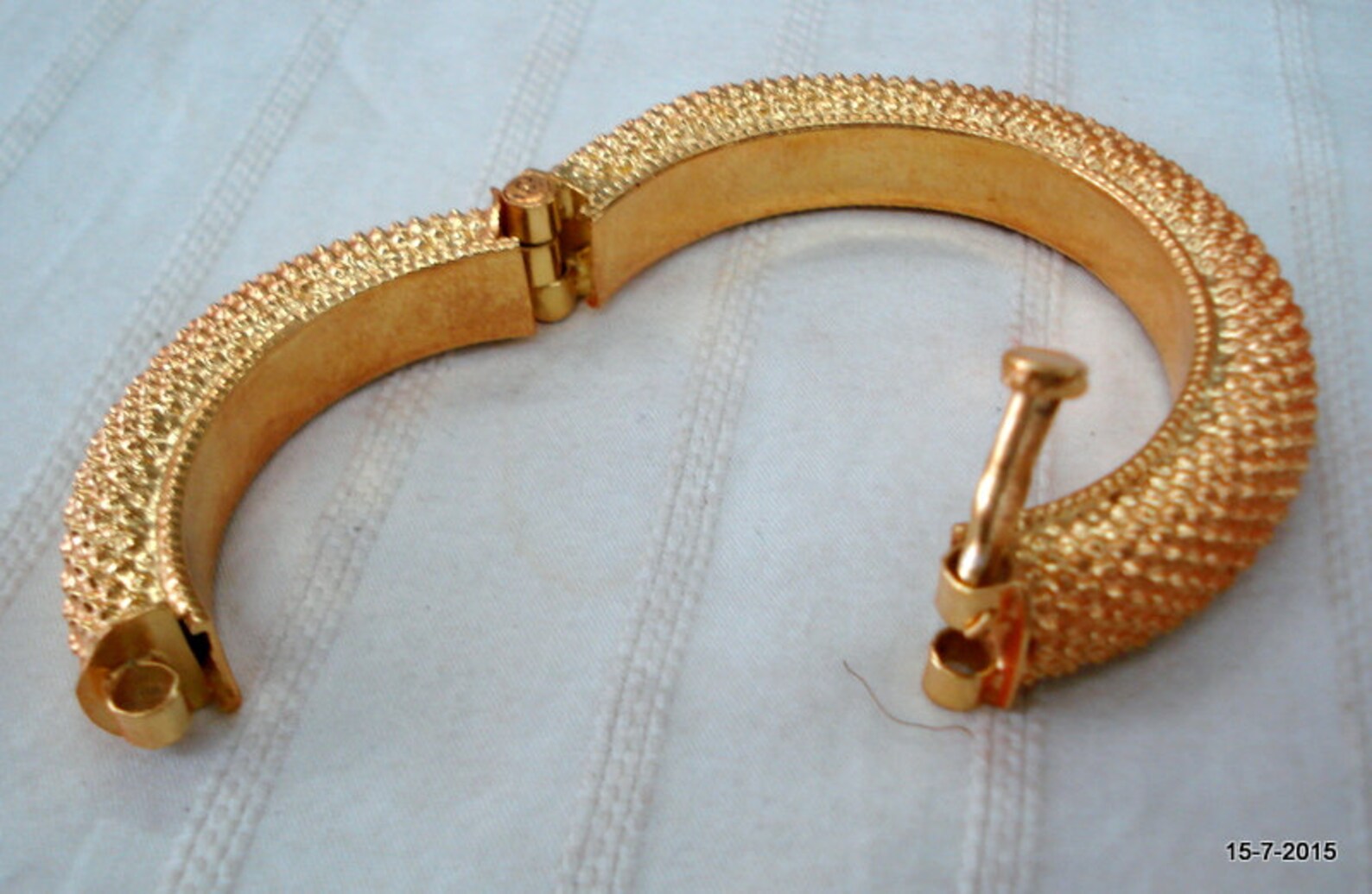 Vintage Gold Gilded Silver Bracelet Bangle Antique Gold | Etsy