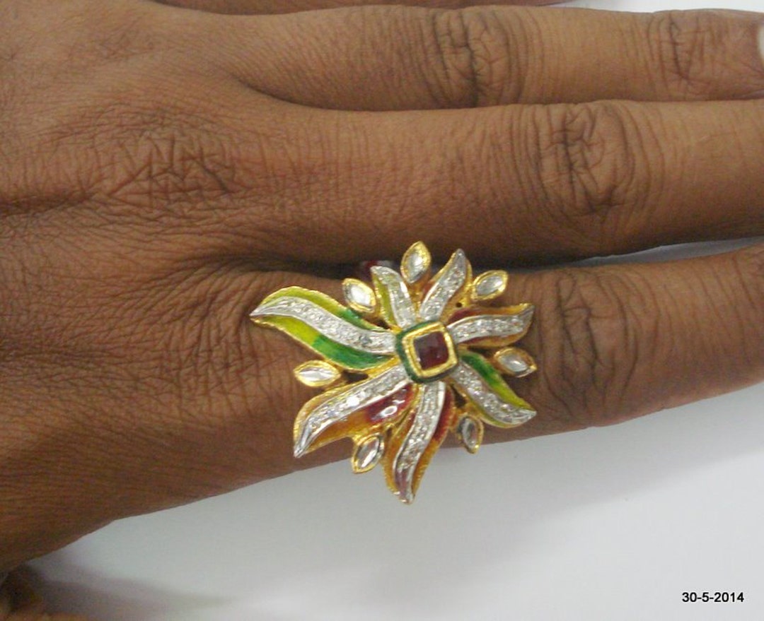 Ethnic 22k Gold Ring Handmade Gold Ring Traditional Jewelry of India - Etsy