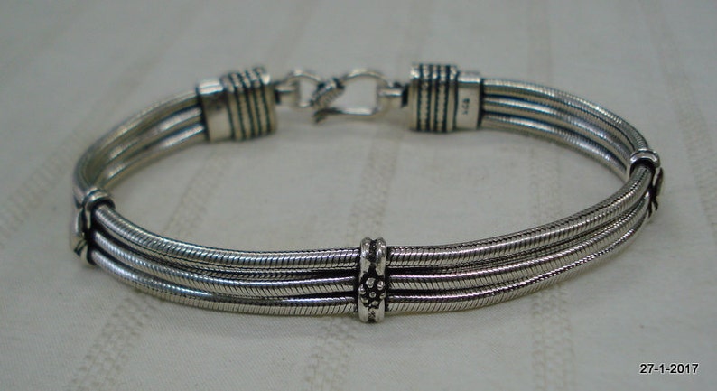 Sterling Silver Bracelet Snake Chain Bracelet Rope Chain - Etsy